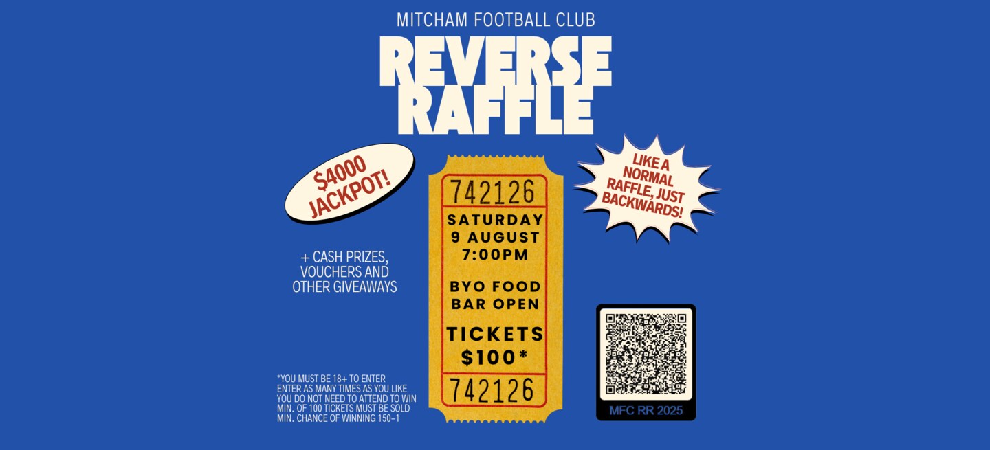 2025 Reverse Raffle | Mitcham Hawks Football Club | TidyHQ